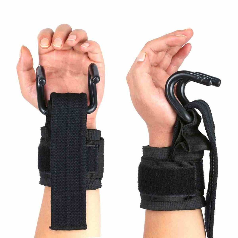 Straps + Muñequeras + Ganchos Para Peso Levantamiento de Barra – Jm ...